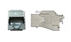 Belden AX104562 CAT6A 10GX Shielded Modular Jack key connect.