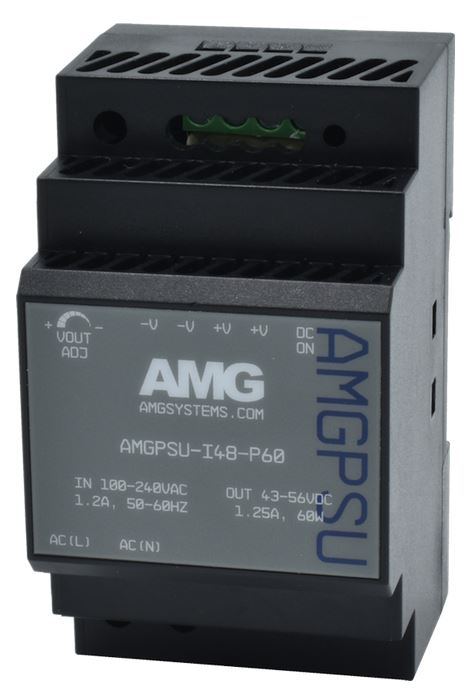 AMG - AMGPSU-I48-P60 - 48 VDC, 60W (1.25A) Industrial Power Supply, DIN ...